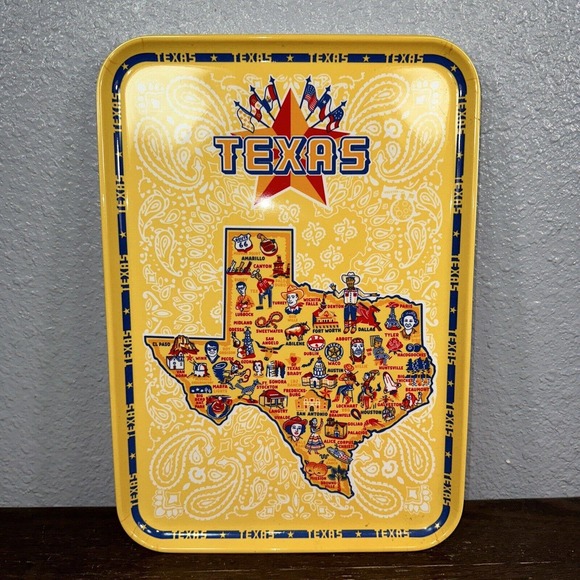 180 | Kitchen | Texas State Serving Tray 9x3 By Faye Passow For 18 ...